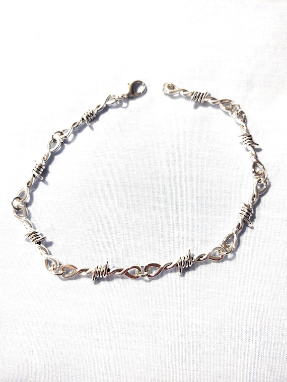 BARBED WIRE / Barb Wire / Barbwire Double Loop Silver Color - Etsy