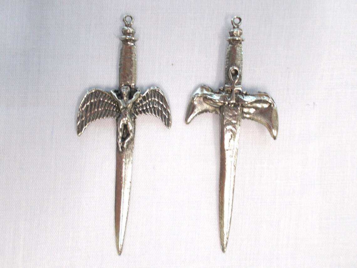 Wild ICARUS Swan Wings Long Blade Broad SWORD Rock and Roll | Etsy