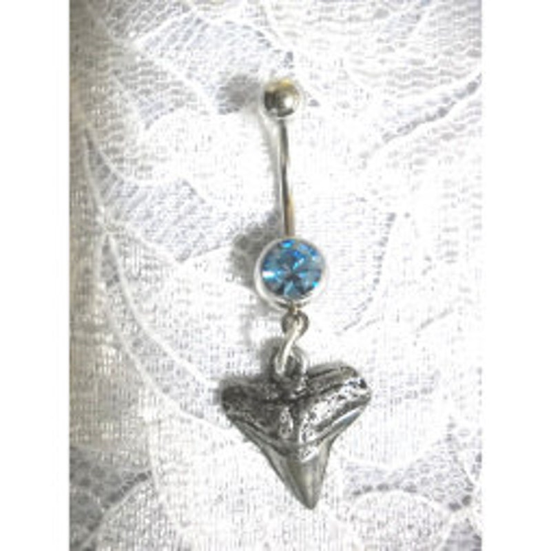 Shark Tooth Belly Ring - Etsy