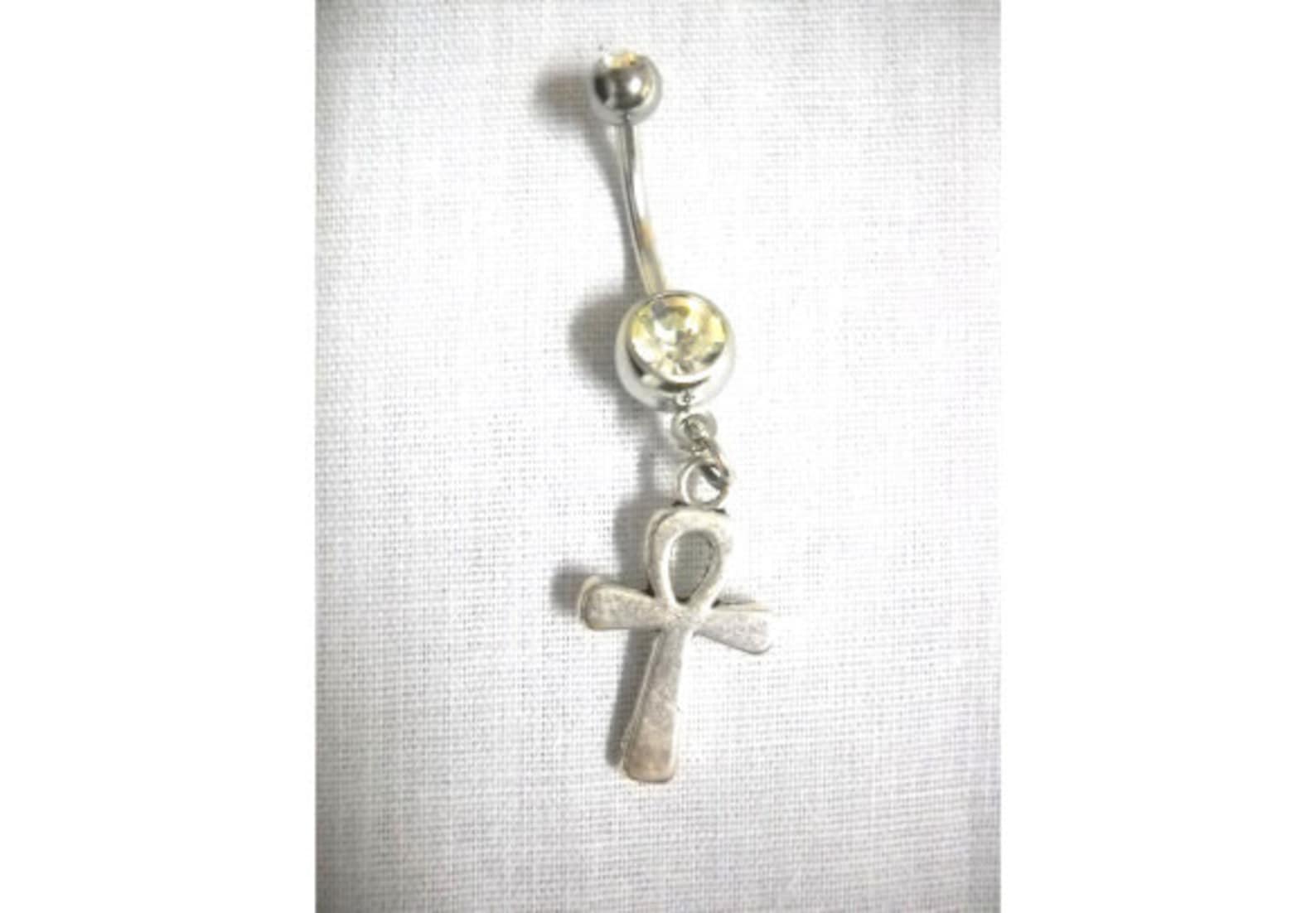 Egyptian ANKH Tau Cross Enduring Life Symbol Cast Alloy Metal Charm on ...