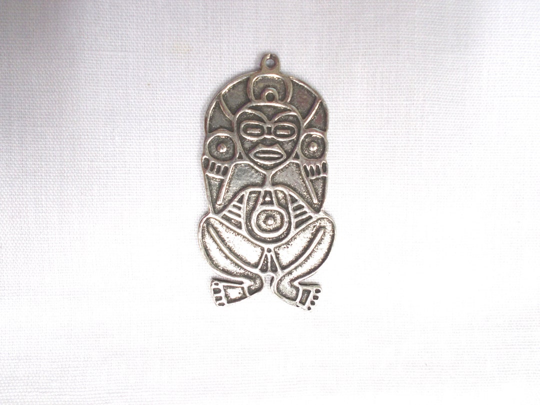 Taino Petroglyph Large CAGUANA Goddess Pewter Pendant on Adjustable ...