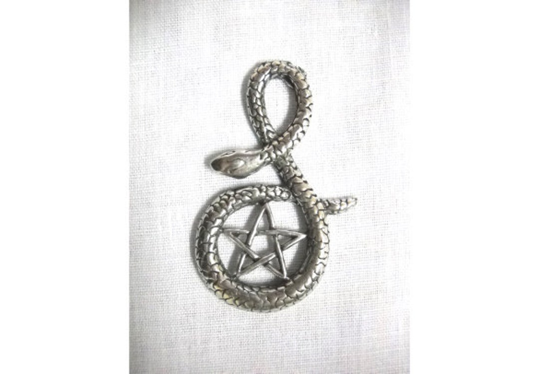 Large Size Pagan Twisted Serpent SNAKE With 5 Point Woven Wicca ...