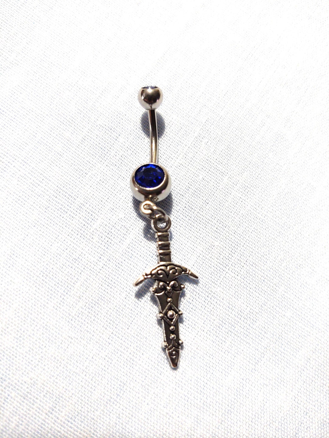 Gothic Medieval Dagger Decorated Ritual Dangling Silver Alloy Charm ...