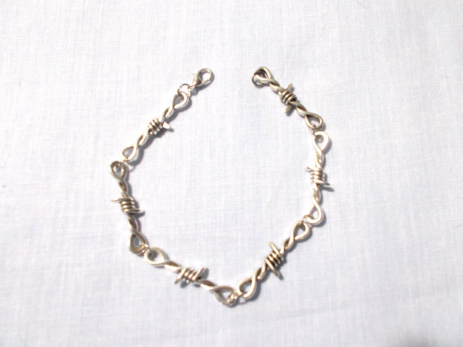 BARBED WIRE / Barb Wire / Barbwire Double Loop Silver Color - Etsy