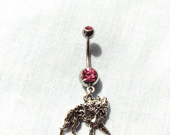Wolf Belly Ring - Etsy