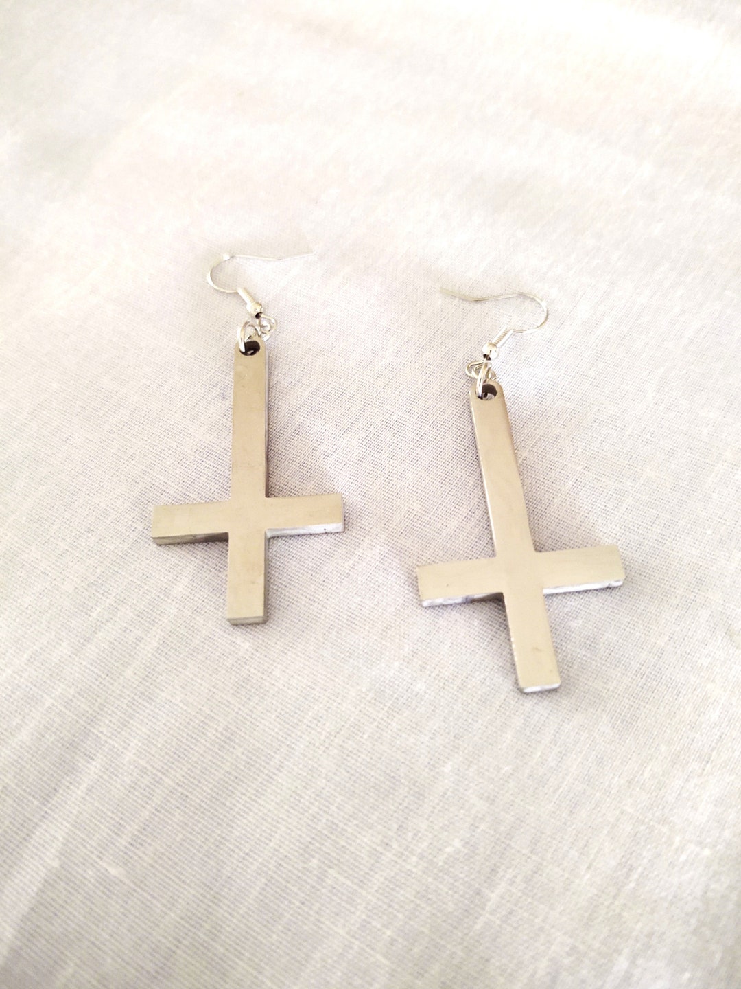 Satanic Occult INVERTED CROSS Evil Crosses Cut Stainless Steel Pendants ...