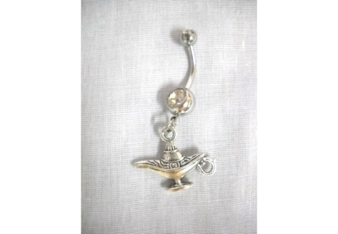 Fun Magic GENIE LAMP I Dream of Jeannie Cast Silver Alloy Charm on ...