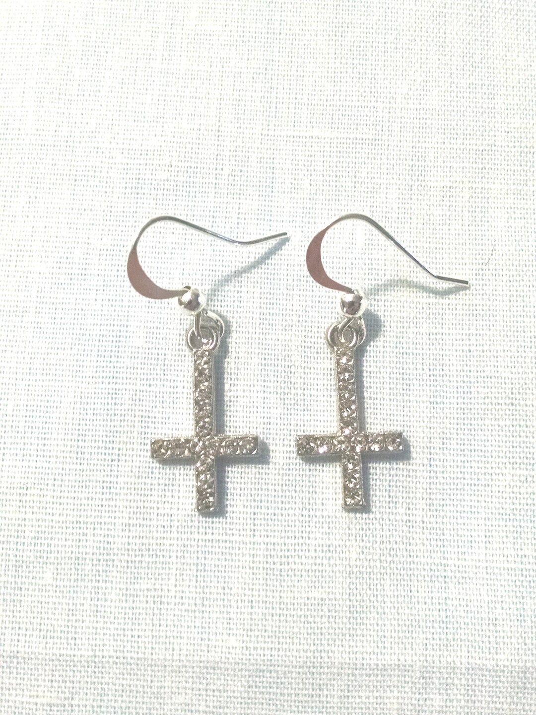 Occult Satanic INVERTED CROSS Elegant Clear Crystal Crosses Charms ...