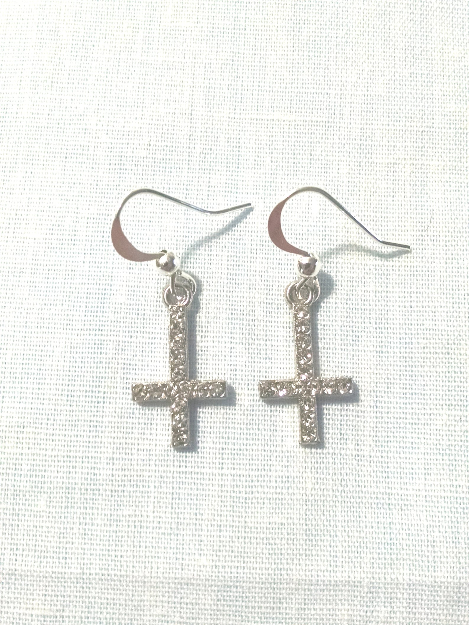 Occult Satanic INVERTED CROSS Elegant Clear Crystal Crosses | Etsy