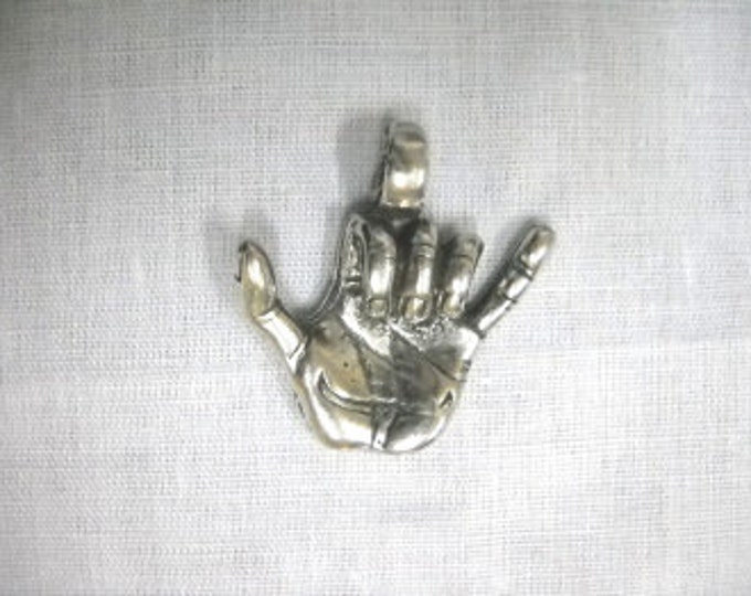 3D HANG LOOSE Hand Symbol Hawaiian Surf Culture Hand Sign Solid Unisex ...