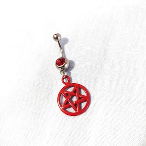 Red PENTAGRAM Star Pewter Evil Satanic Occult Ritual 5 Point - Etsy