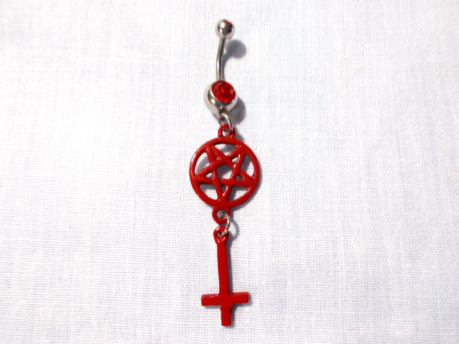 Evil Satanic OCCULT Ritual Blood Red Enamel PENTAGRAM Star & | Etsy