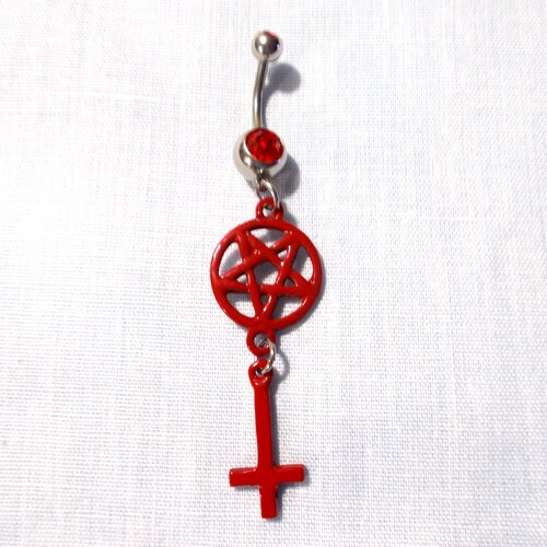 Evil Satanic OCCULT Ritual Blood Red Enamel PENTAGRAM Star & - Etsy