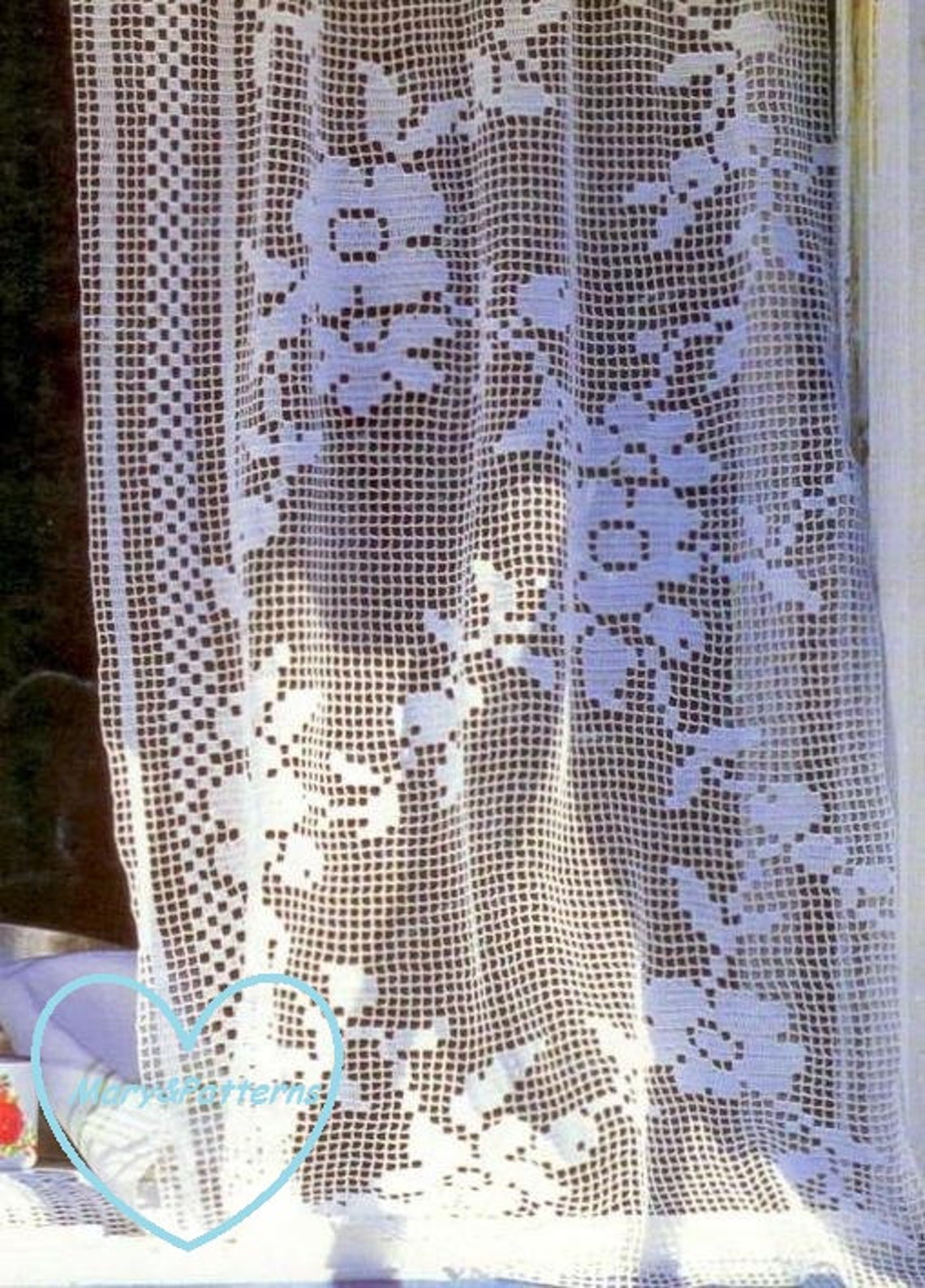 PDF Crochet Pattern Curtains-tend - Crochet Tend- Home Decor - Vintage ...