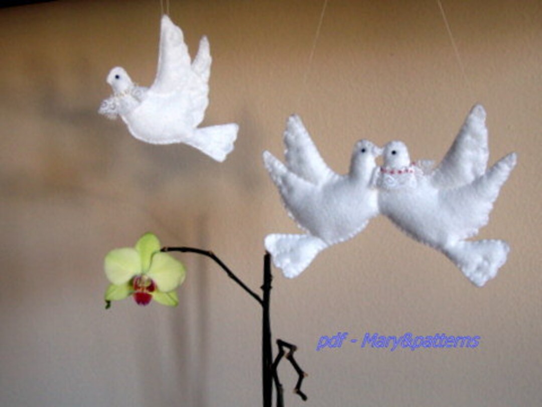 Doves Patterns - Easter Doves - Spring Dove - Rag Doves - Felt Puppets ...