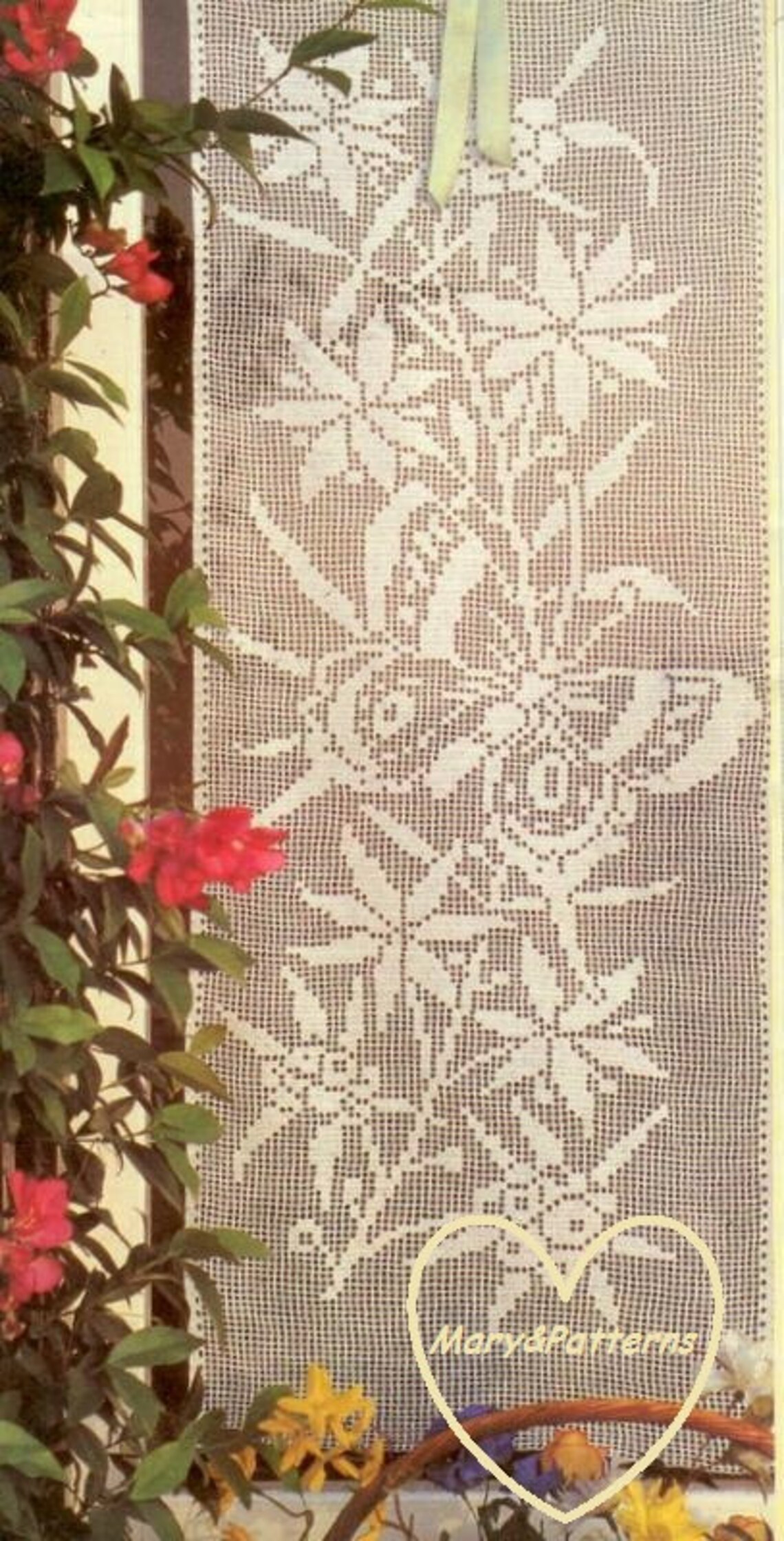 PDF Crochet Pattern Curtains-tend - Crochet Tend- Home Decor - Vintage ...