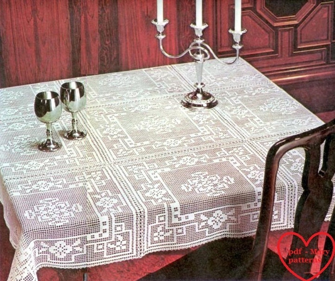 PDF Crochet Pattern Table Cover -crochet Doily - Home Decor - Vintage ...