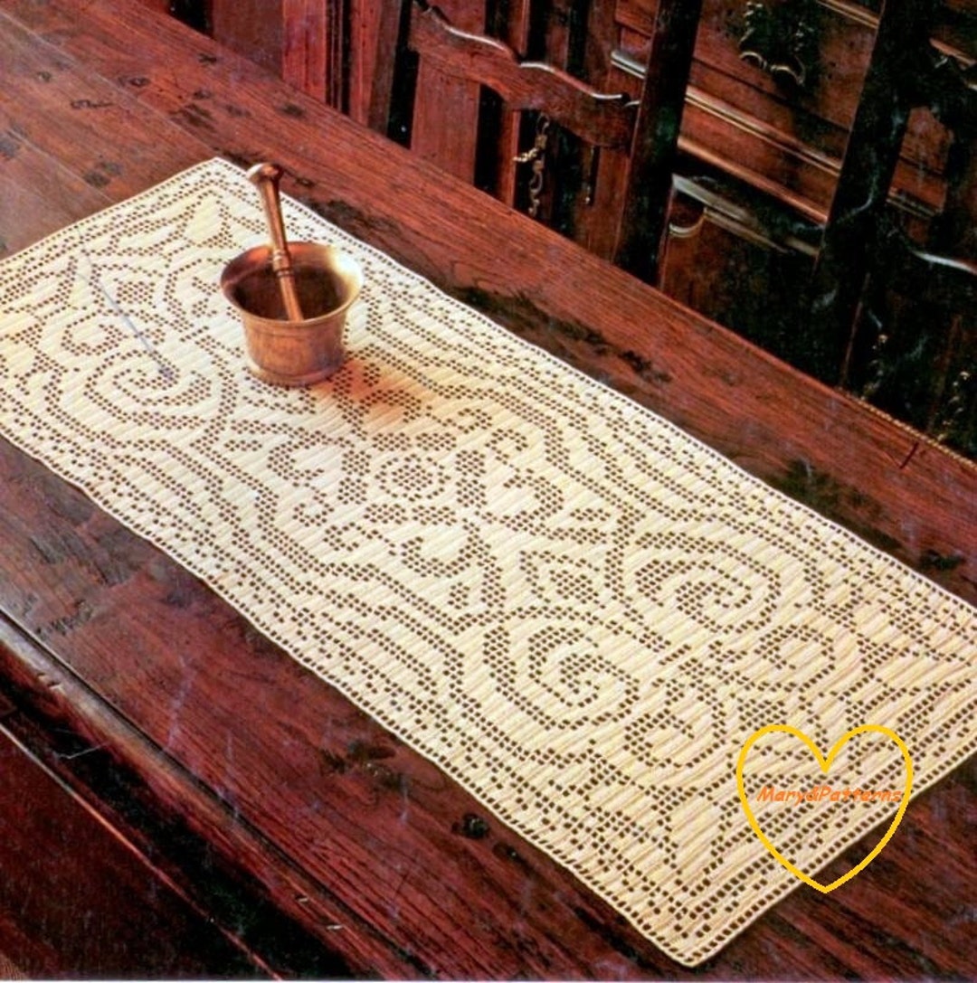 PDF Crochet Pattern Table Runner -crochet Doily - Home Decor - Vintage ...
