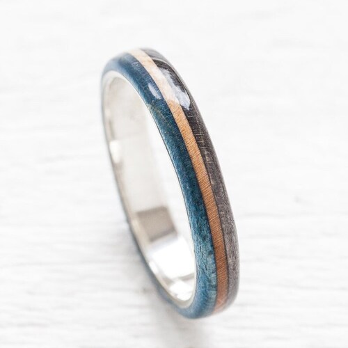 Wooden Ring Skateboard Ring Recycled Skateboard Gift - Etsy