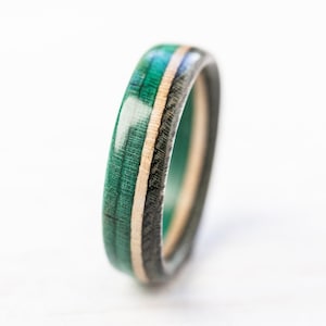 Wooden Ring - Skateboard Ring - Skateboard - Gift - Recycled ...