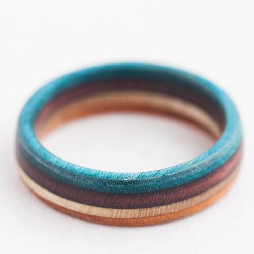 Recycled Skateboards Ring Wooden Ring Wedding Ring | Etsy
