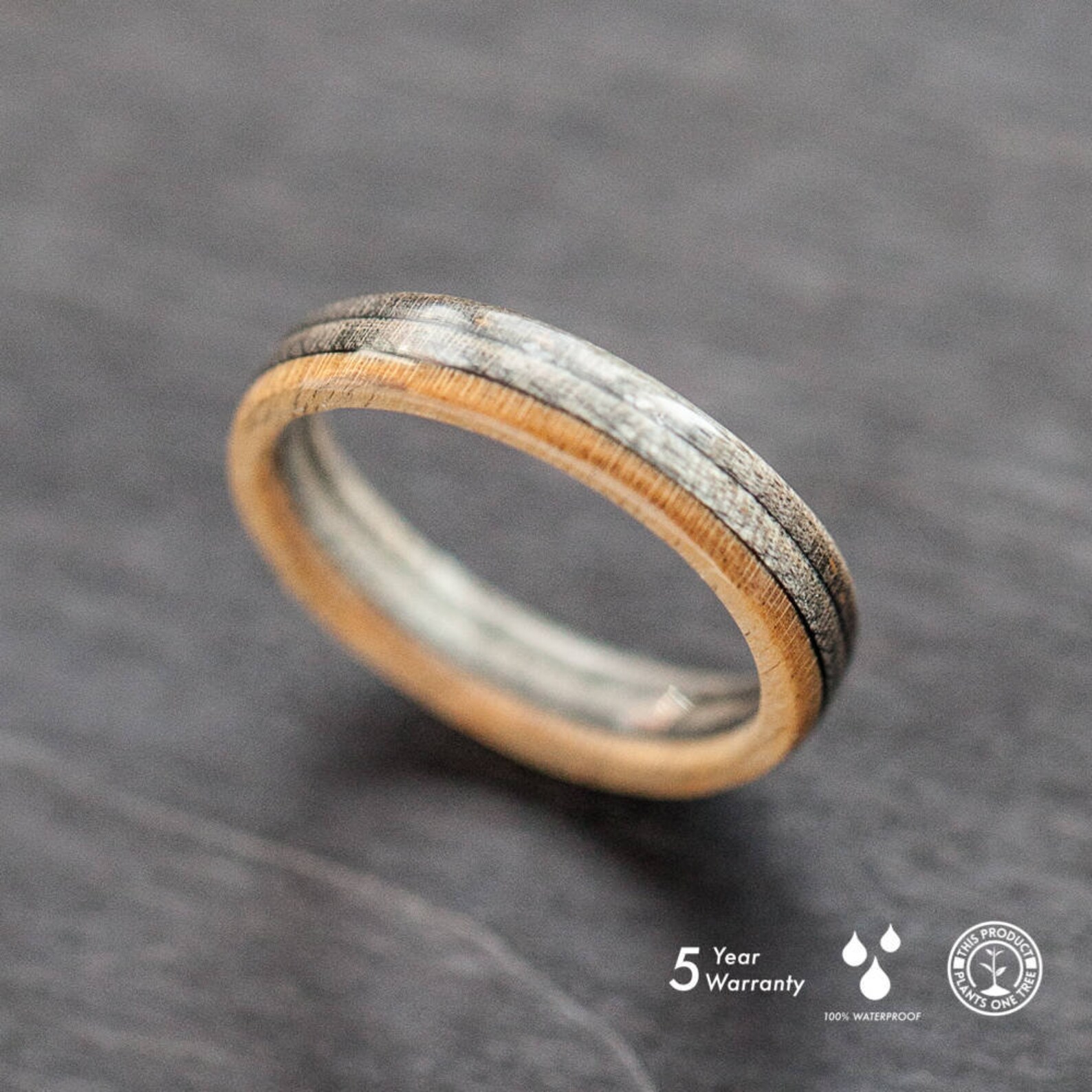 Wooden Ring Skateboard Ring Skateboard Gift Recycled - Etsy