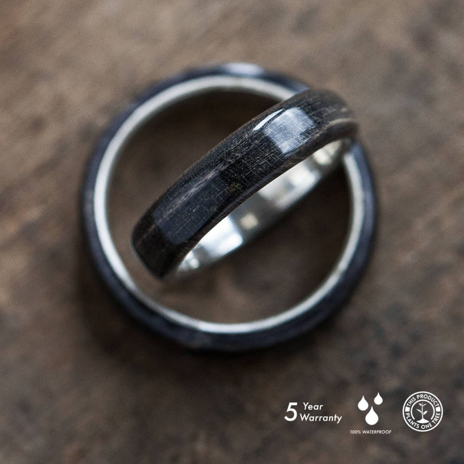 Silver Skateboard Rings - Wooden Rings - Gift - Skateboard Rings ...