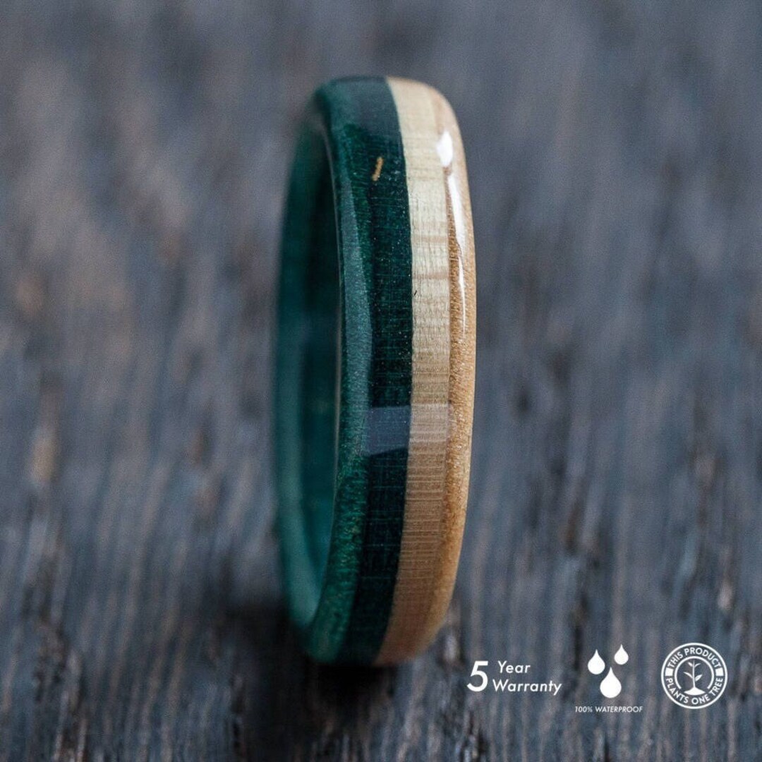 Skateboard Ring - Wooden Ring - Wooden Bands - Wood Ring - Wooden ...