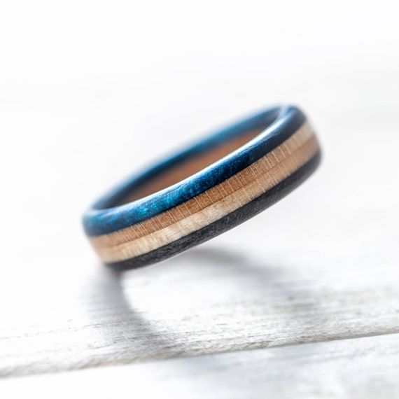 Skateboard Ring Recycled Wooden Ring Wedding Ring - Etsy