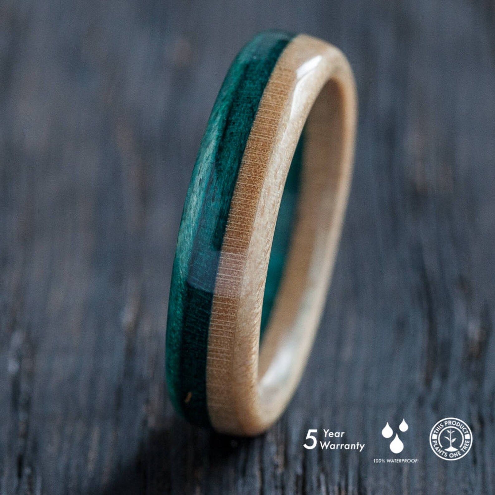 Skateboard Ring - Wooden Ring - Wooden Bands - Wood Ring - Wooden ...