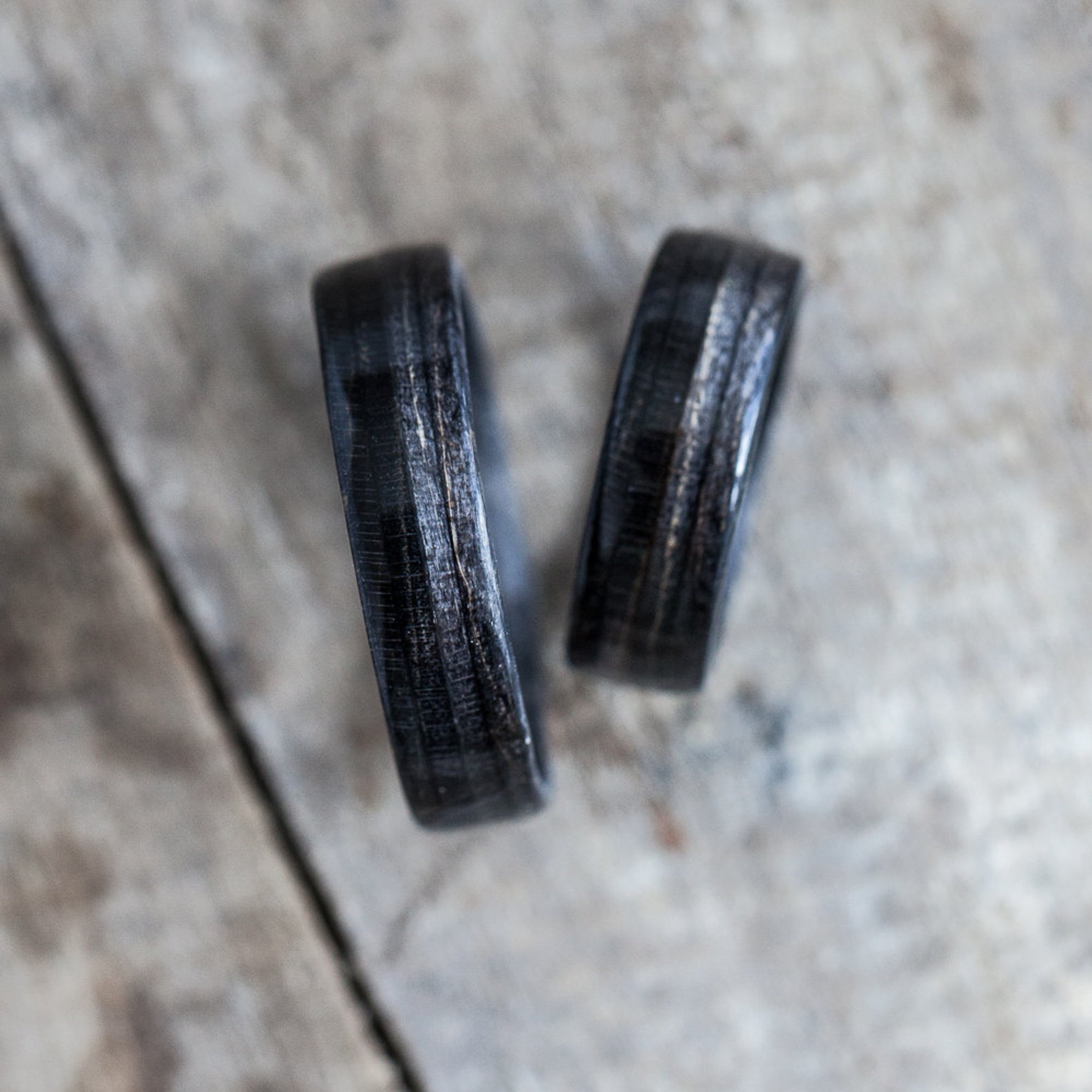 Wooden Black Ring Skateboard Ring Recycled Skateboard - Etsy