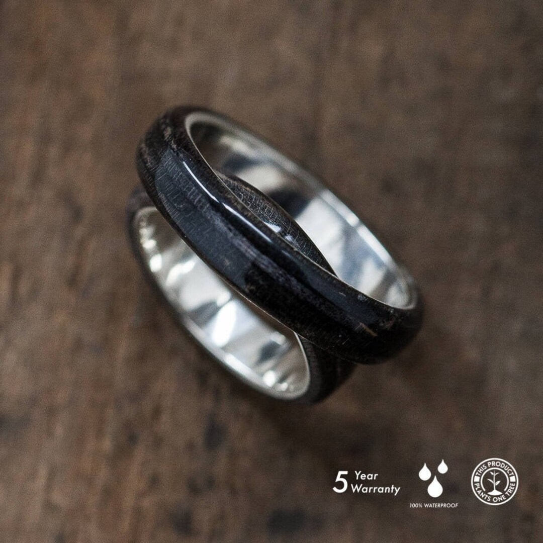 Silver Skateboard Rings Wooden Rings Gift Skateboard Rings Wedding ...