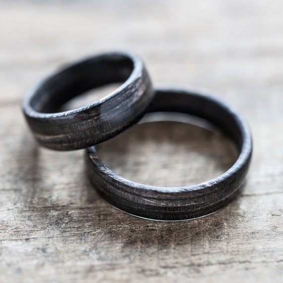 Wooden Black Ring Skateboard Ring Recycled Skateboard - Etsy