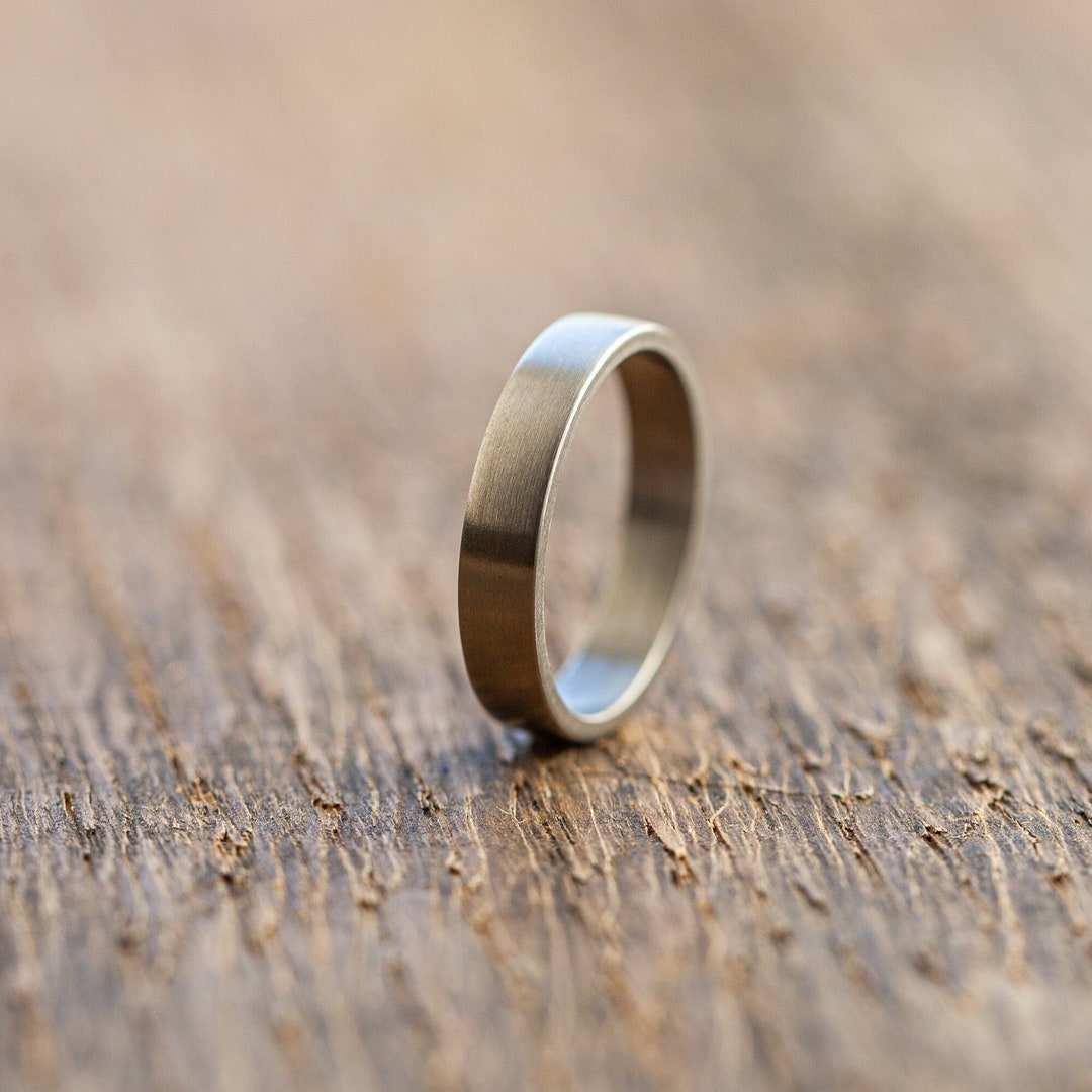 Titanium Minimalist Matt Ring Extra Durable Industrial Minimalist ...