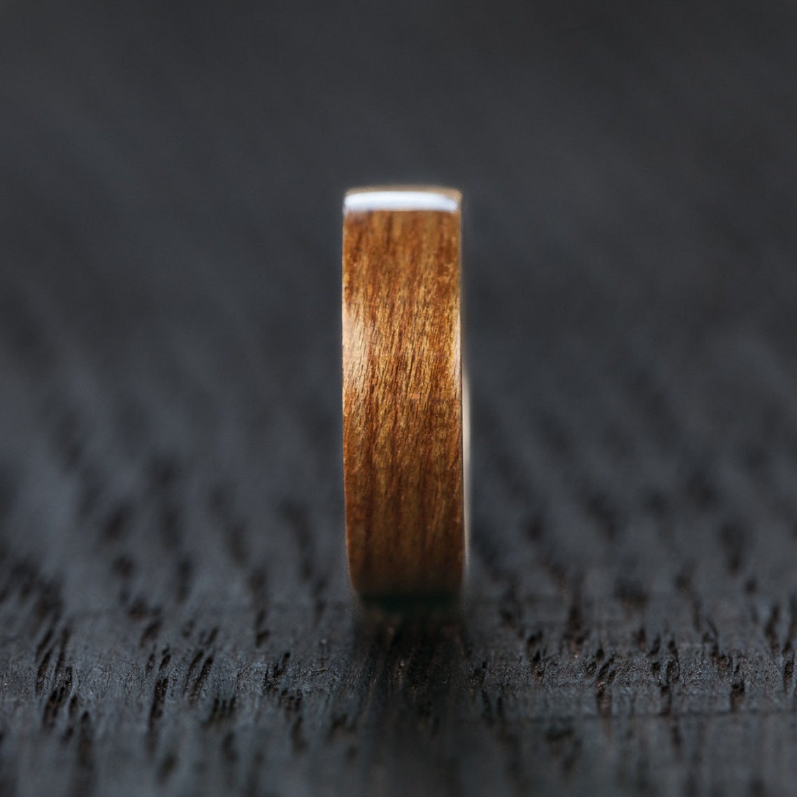 Silver Wooden Skateboard Ring - Bentwood Ring - Skateboard Ring - Gift ...