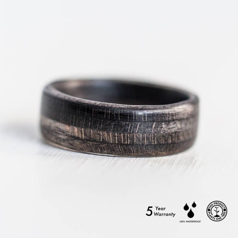 Skateboard Ring Recycled Wooden Ring Wedding Ring | Etsy