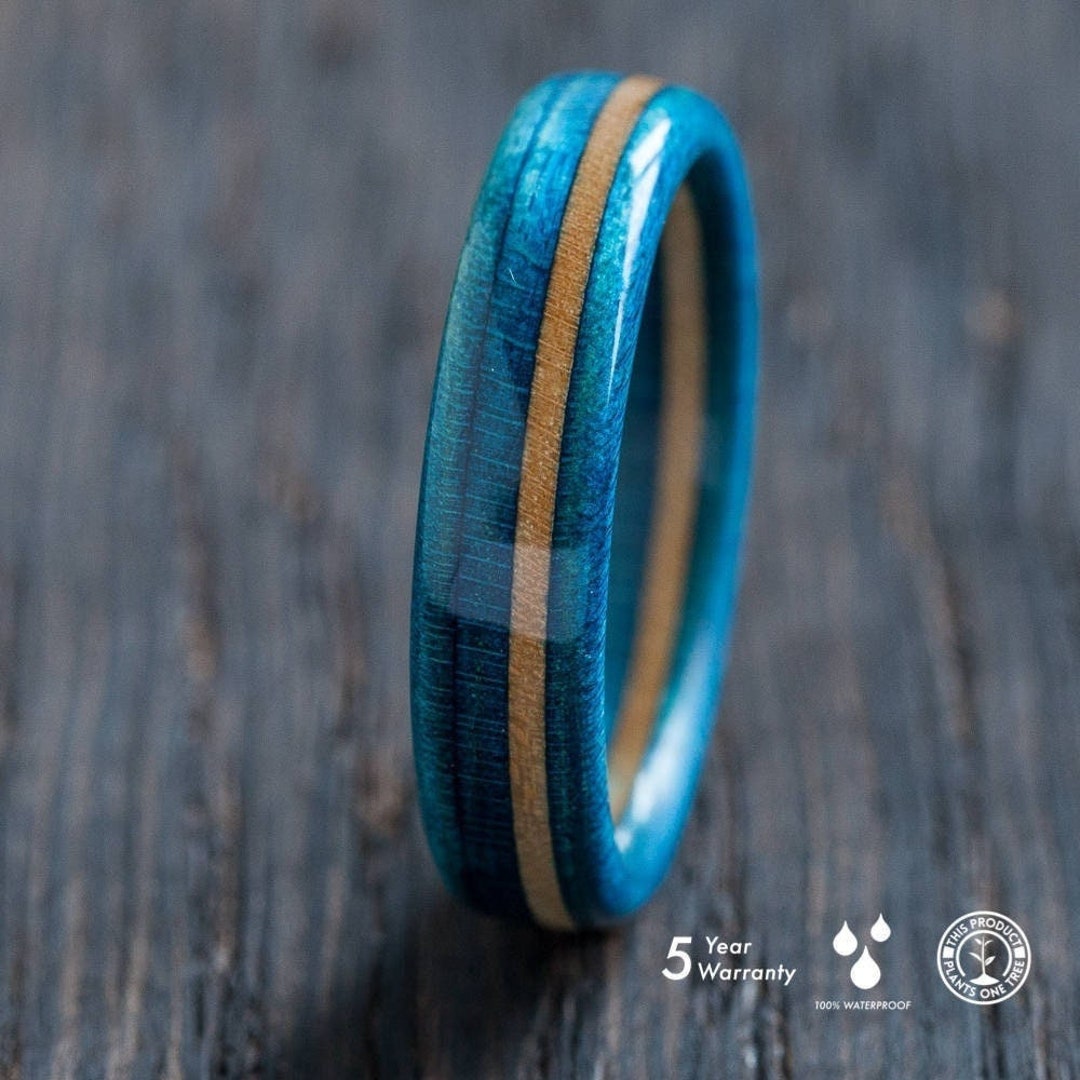 Wooden Ring - Skateboard Ring - Gift for Him - Boardthing - Recycled ...