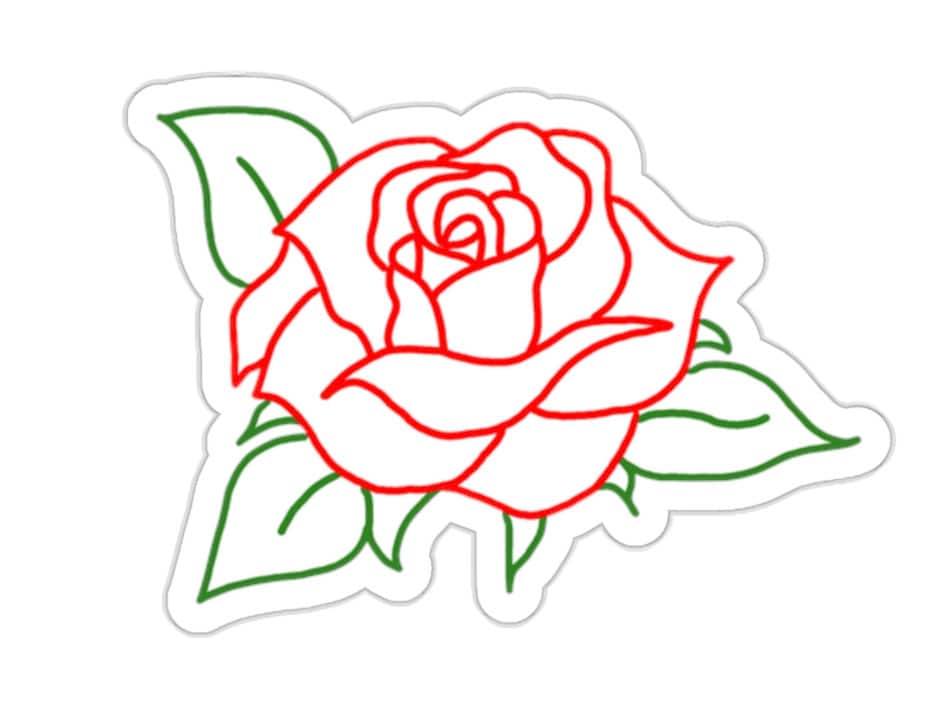 Rose Sticker - Etsy
