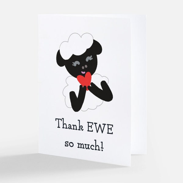 Thank Ewe Card - Etsy
