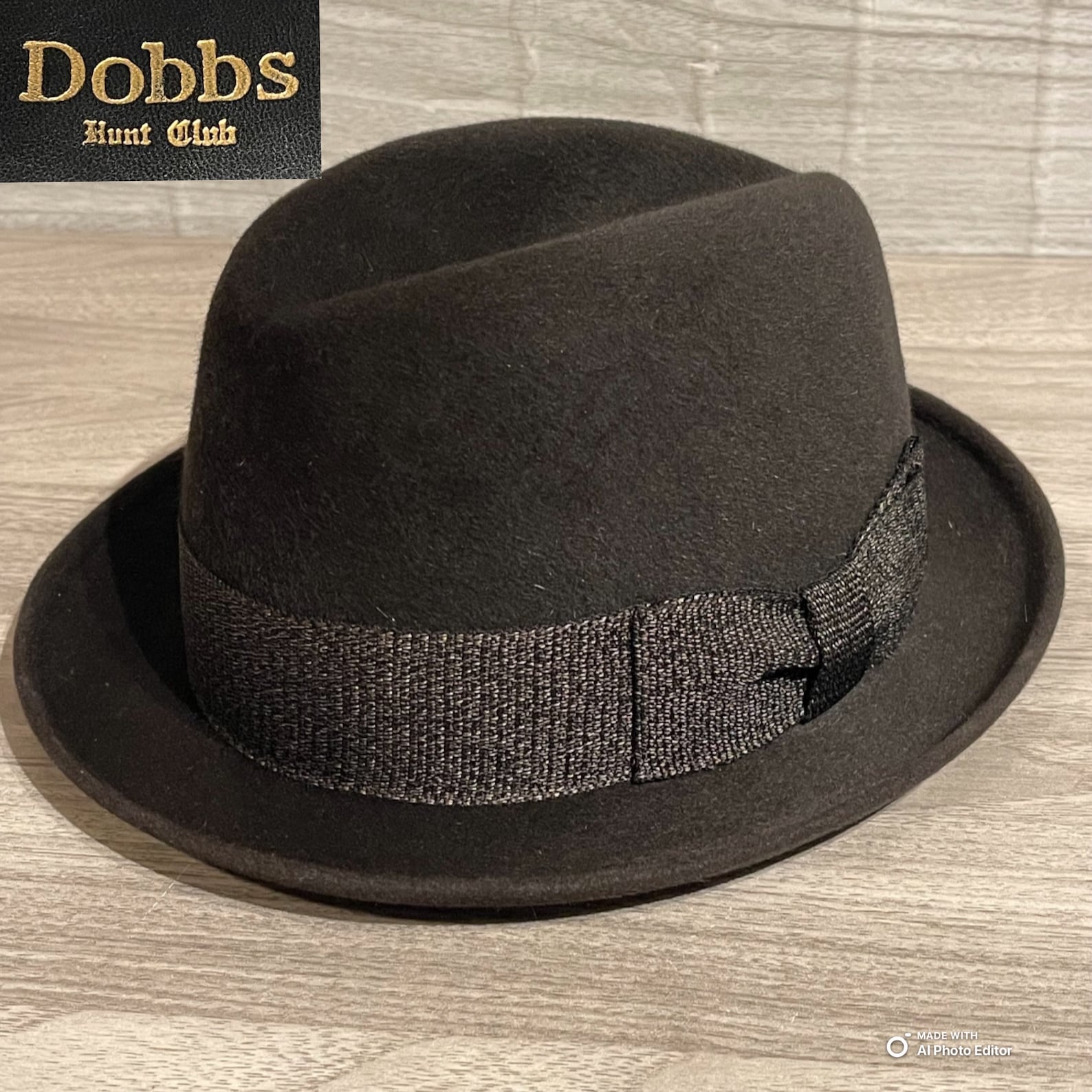 Dobbs Vintage Fedora Rare hunt Club Black Mens Size 7 Steampunk Hat ...