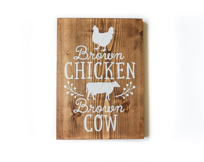 Chicken and Cow Sign Farmhouse Chic Home Decor Adult Humor - Etsy