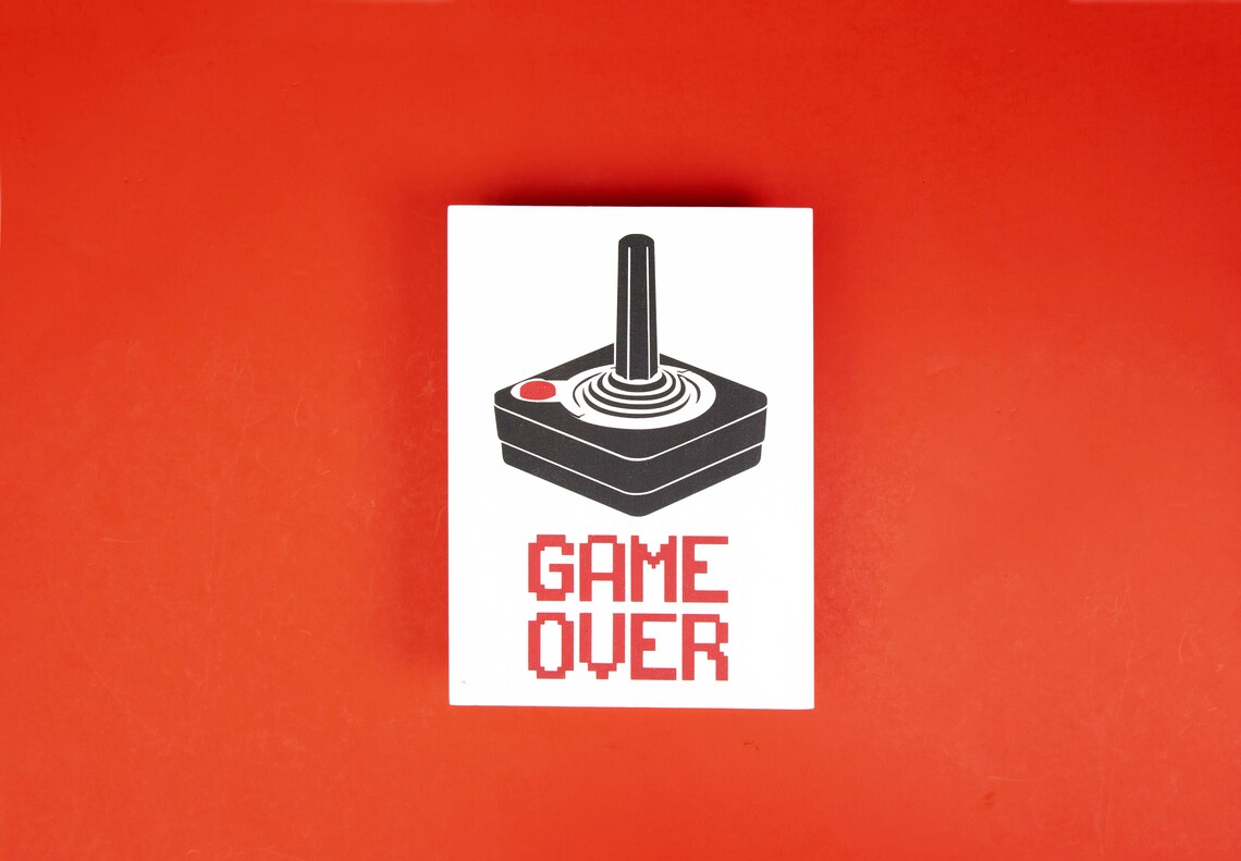 Gamer Sign Game Over Retro Video Game Home Decor Video | Etsy