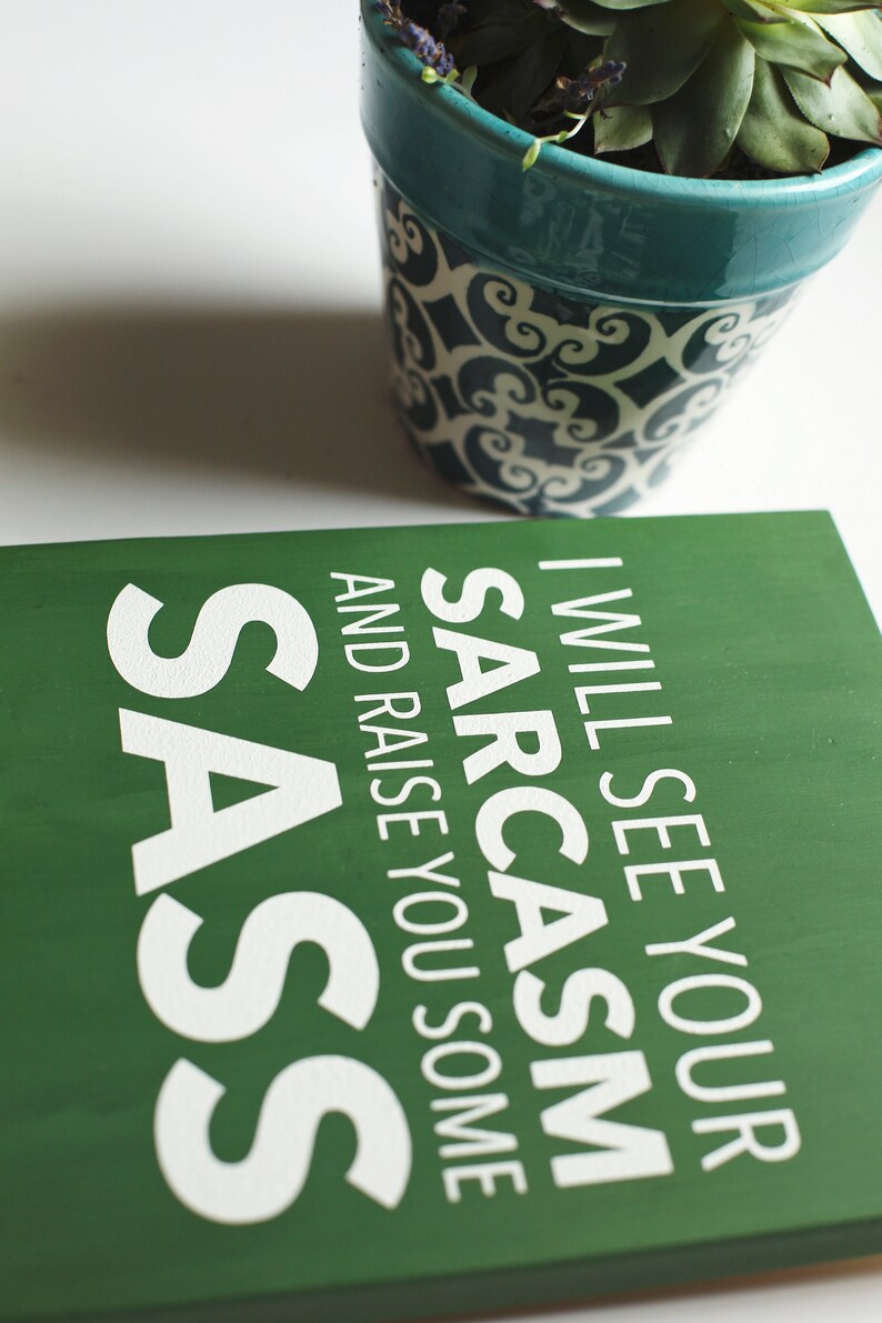 Sassy Wood Sign Sarcasm and Sass Sassy Girlfriend Gift - Etsy