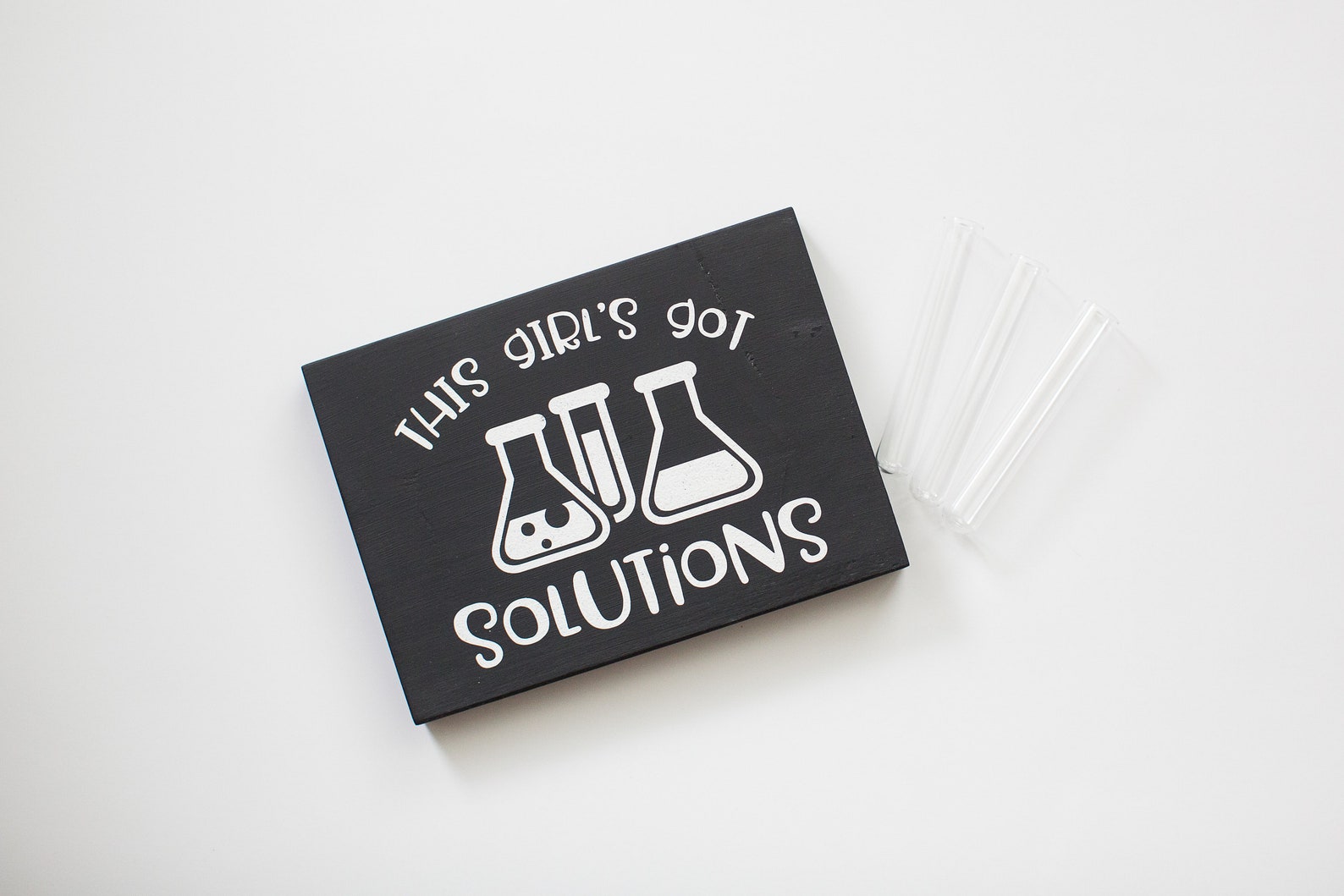 This Girl's Got Solutions Sign - Science Girl Room Decor - Science Geek ...