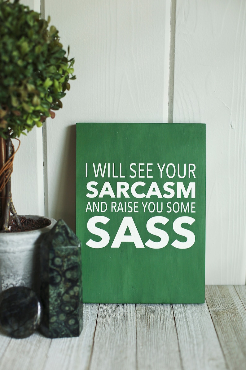 Sassy Wood Sign Sarcasm and Sass Sassy Girlfriend Gift - Etsy