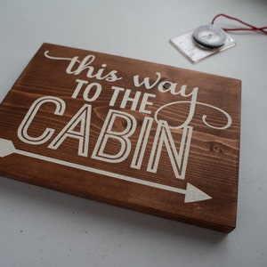 Cabin Decor This Way to the Cabin Sign Lake House Northwoods Cabin Sign ...