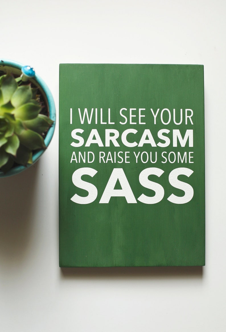 Sassy Wood Sign Sarcasm and Sass Sassy Girlfriend Gift - Etsy