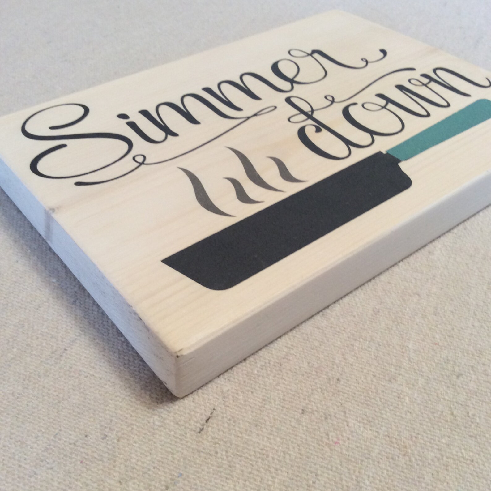 Simmer Down Kitchen Sign Hand Painted Kitchen Humor Wall Art - Etsy