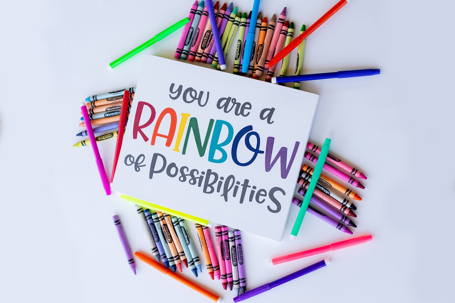 You Are A Rainbow Of Possibilities Sign Rainbow Home Decor | Etsy