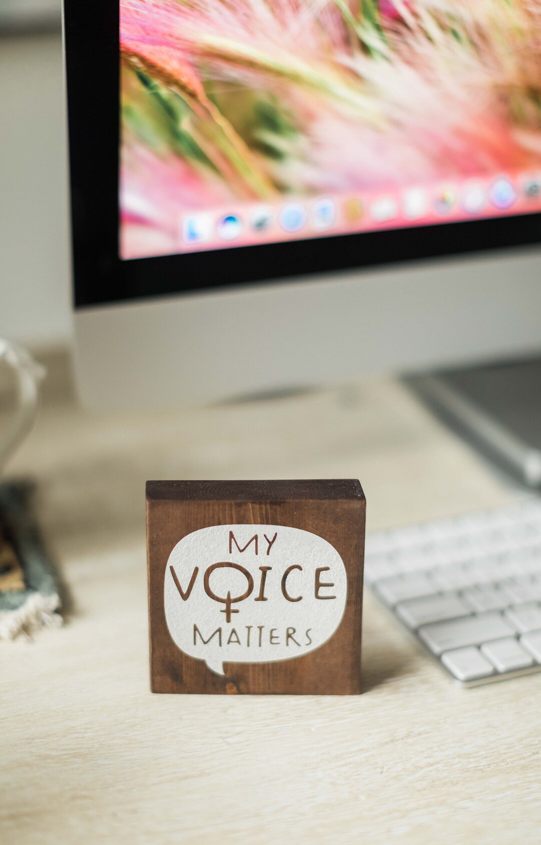 My Voice Matters Sign Girl Power Home Decor Activist Wall Hanging ...